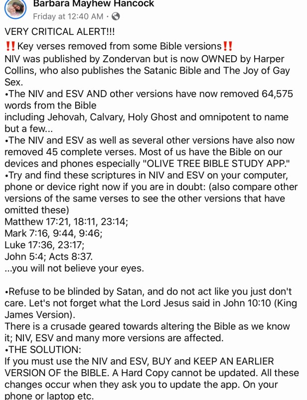 Verses Removed from our Bibles? What?! – Matt’s Musings